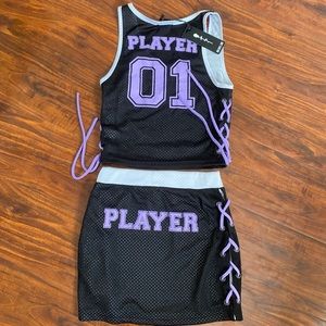 Dolls Kill | Skirts | Dollskill Skirt And Crop Player Set | Poshmark